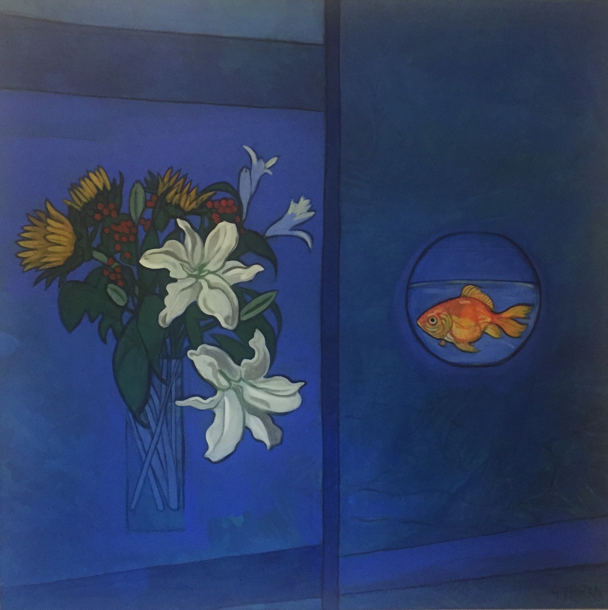 Grace Maran- Blue Still Life with Goldfish – Grace Maran